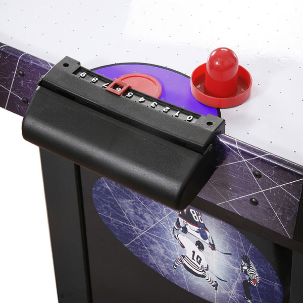 Hathaway 4' Hat Trick Air Hockey Table in Black/Blue – Game World Planet